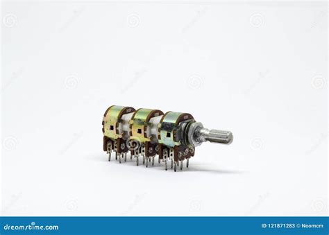 Variable Resistors On White Background Stock Image Image Of White Instrument 121871283