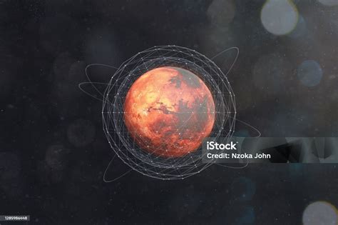 화성 고해상도 아름다운 예술은 태양계의 행성을 제시한다 화성 궤도에 있는 우주 정거장 우주 탐사 Nasa가 제공하는 이 이미지 요소 화성 붉은 행성과 우주 탐사 스톡 사진