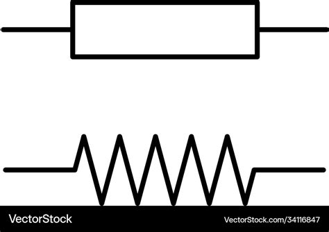 Electrical Resistor Symbol Royalty Free Vector Image