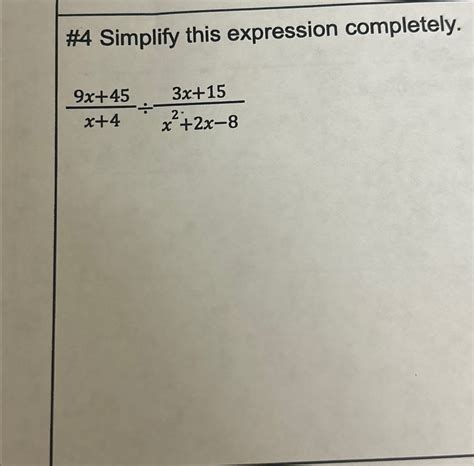 Solved 4 ﻿simplify This Expression