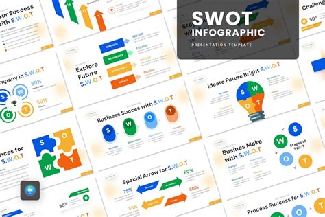 Инфографическая презентация Swot Шаблоны презентаций Включая долбить и инфографики Envato