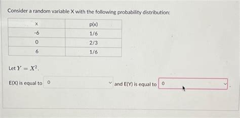 Solved Consider A Random Variable X With The Following