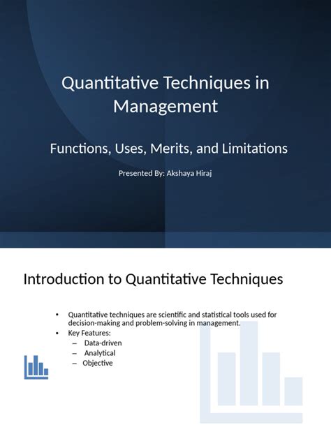 Quantitative Techniques Presentation Pdf