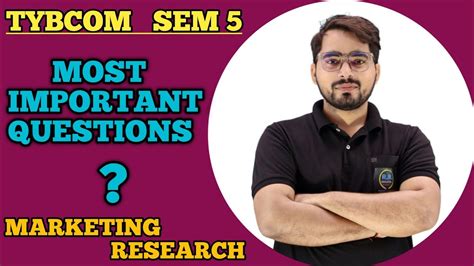 Most Important Questions Of Marketing Research Tybcom Sem 5 Mumbai University Youtube