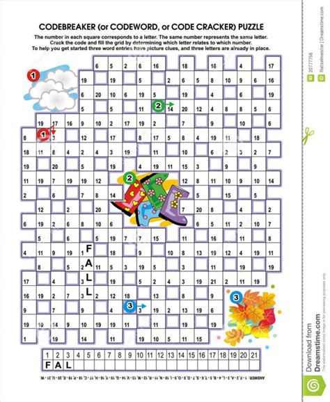 Codebreaker Codeword Code Cracker Word Puzzle Stock Vector James Crossword Puzzles