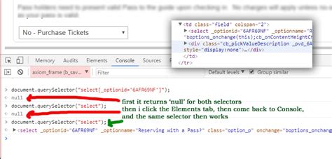 Javascript Iframes Document Selectors Return Null In Devtools Console But Then Return