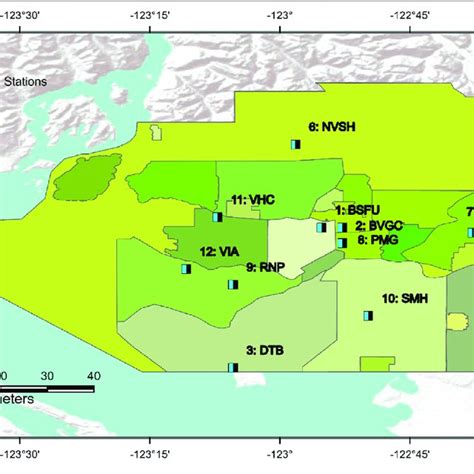 The Spatial Distribution Of 12 Selected Meteorological Stations