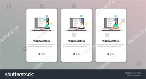 Programmer Work Concept Cartoon Character Man Stock Vector Royalty Free 1363918004