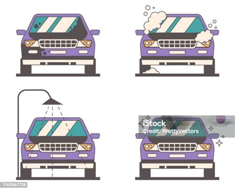 더러운 자동차 차량 세차 깨끗한 세차 서비스 개념 벡터 그래픽 디자인 요소 그림 차에 대한 스톡 벡터 아트 및 기타 이미지