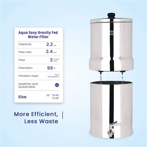 British Berkefeld Aquaeasy Stainless Steel Gravity Water Filter System