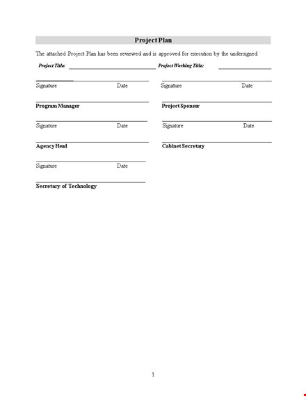 Efficient Project Planning Template
