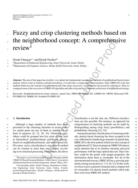Pdf Fuzzy And Crisp Clustering Methods Based On The Neighborhood