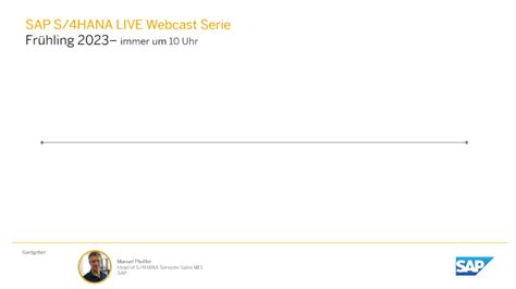 Manuel Kellner Auf Linkedin Die Neue Sap S 4hana Live Webcast Serie Kommt Bald Mitarbeiter…