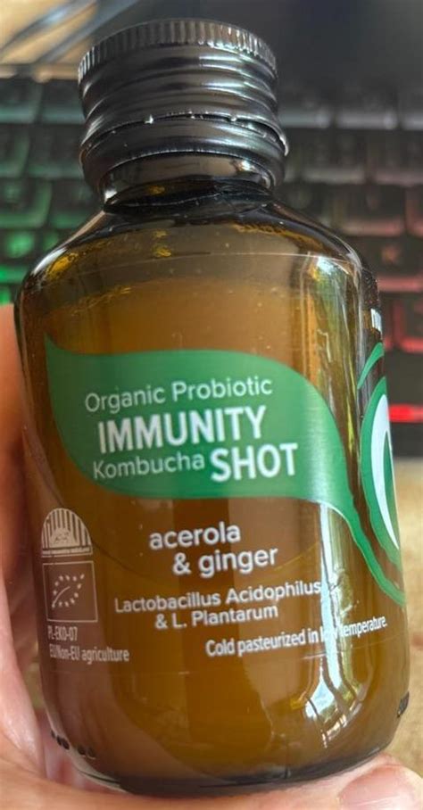 Organic Probiotic Immunity Kombucha Shot Acerola And Ginger Kalorie Kj