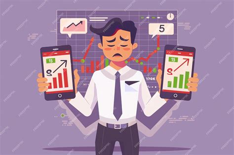 Businessman Holding Two Mobile Phones Middle Premium Ai Generated Vector
