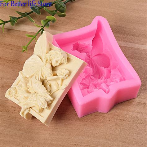 요정 천사 꽃 3d 송진 클레이 실리콘 몰드 Diy 수제 비누 몰드 실리카 젤 몰드 최신 디자인 1 개 Best5