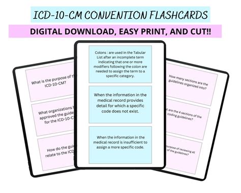 Icd 10 Cm Flashcards For Medical Coding Study Guide General Coding