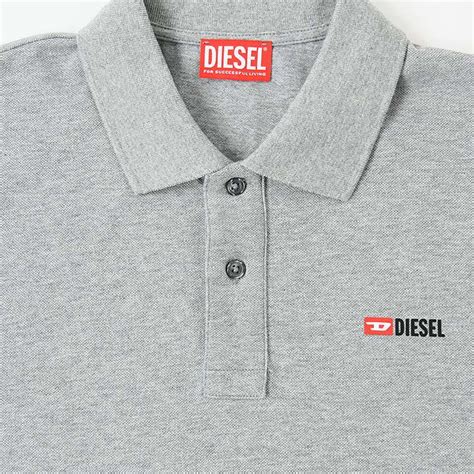 【楽天市場】 Diesel ディーゼル メンズ ワンポイントロゴ ベーシックデザイン 鹿の子 コットン 半袖ポロシャツ【t Smith Div】【サイズxl】【グレー】die M T F4