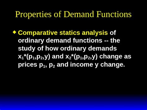 Chapter Six Demand Properties Of Demand Functions Chapter Six Demand Properties Of Demand Functions