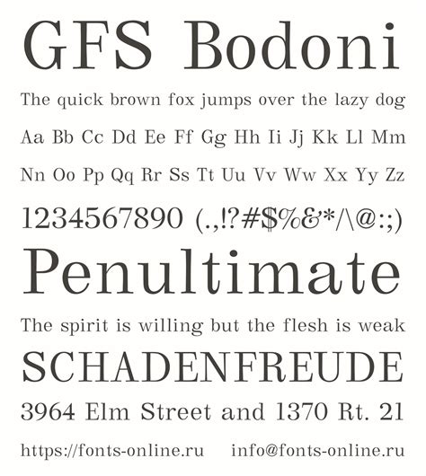 GFS Bodoni Font