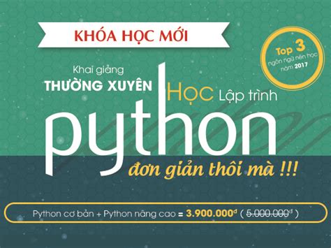 Khóa Lập Trình Python Từ Cơ Bản đến Nâng Cao