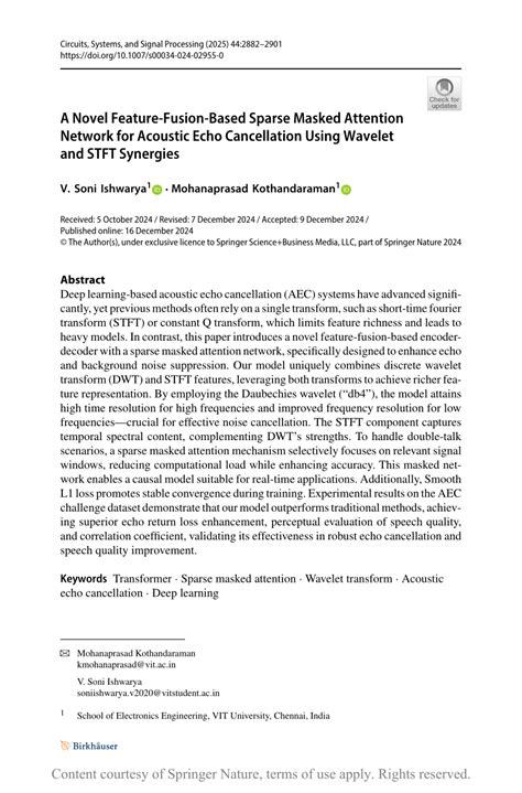 A Novel Feature Fusion Based Sparse Masked Attention Network For Acoustic Echo Cancellation