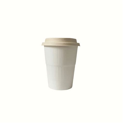 12oz Sugarcane Bagasse Coffee Cup 50 Pcs With Lid Sunmart By