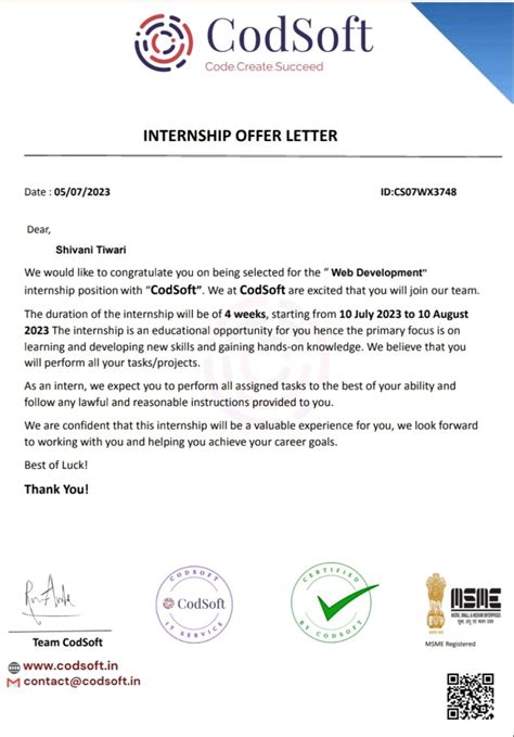 Shivani Tiwari On Linkedin Codsoft Webdevelopment Coding Happiness Learning Internship