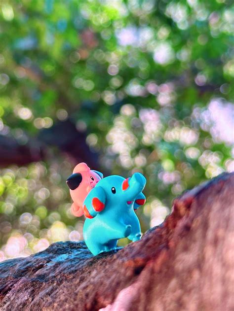 [oc] Morning Walk With Cleffa And Phanpy R Toyphotography