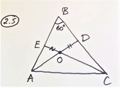 Geometry In Triangle Triangle ABC Angle Angle B Is Equal To 60 Circ Bisectors AD
