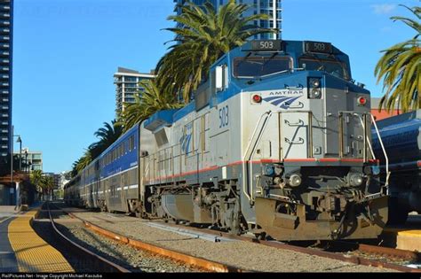 Amtk 503 Amtrak Ge P32bwh Dash 8 32bwh At San Diego California By