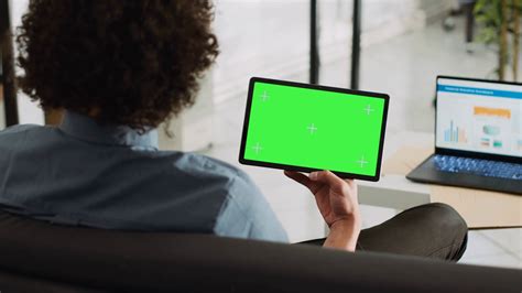 Entrepreneur Using Greenscreen On Tablet Stock Footage SBV Storyblocks
