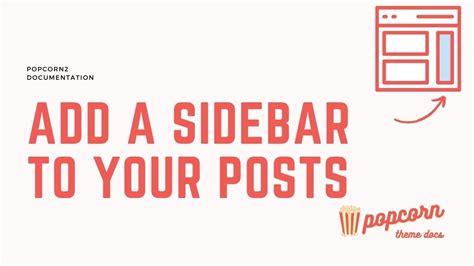 How To Add A SIDEBAR To Your Posts YouTube