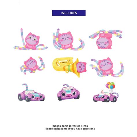 86 Gabbys Dollhouse Watercolor Bundle Hd Clipart Pandy Paws Mercat
