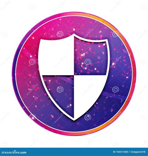Shield Icon Creative Trendy Colorful Round Button Illustration Stock Illustration Illustration