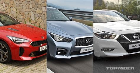 스팅어로 주목받는 고성능 세단 최고 가성비는 탑라이더