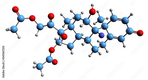 3d Image Of Triamcinolone Diacetate Skeletal Formula Molecular Chemical Structure Of Synthetic
