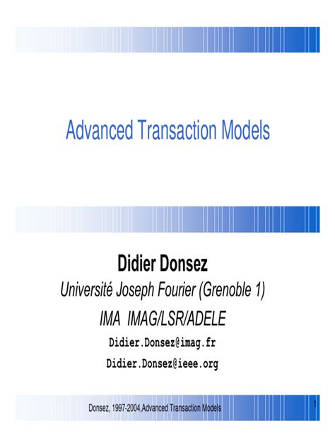 Advanced Transaction Models Overview Pdf Database Transaction Acid