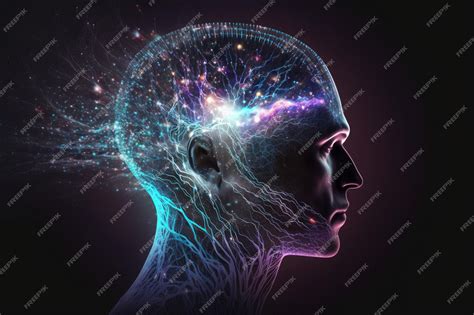 Premium Ai Image Astral Body Woman Silhouette Bust At Abstract Space