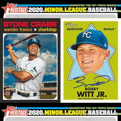 2020 Topps Heritage Minor League Baseball Checklist Variations Boxes