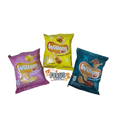 Jual Willong Chiki Potato Chips 1 Renceng Isi 10 Pcs Tersedia Semua Varian Rasa Chiki Viral