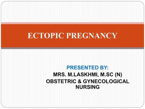 Ectopic Pregnancy Pptx