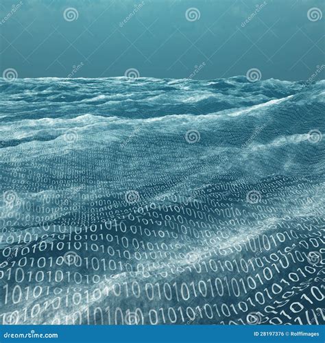 Vast Binary Code Sea Stock Illustration Illustration Of Communication 28197376