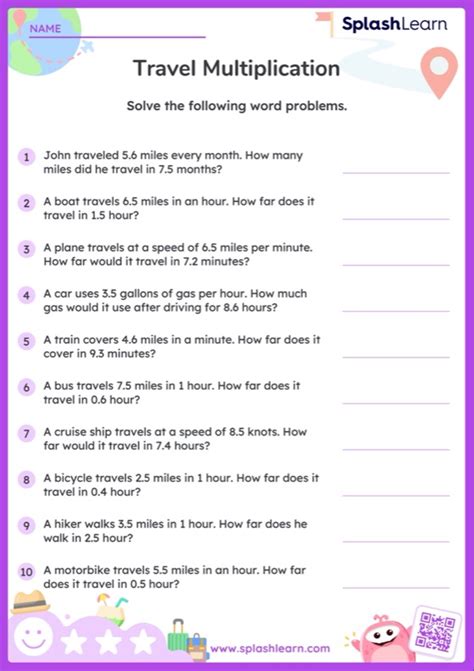 Multiply Two Decimal Numbers With 1 Decimal Places Travel Word