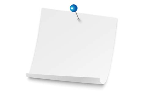 Empty Sticky Note Mockup Pinned Paper S Graphic By Vectorbum · Creative Fabrica