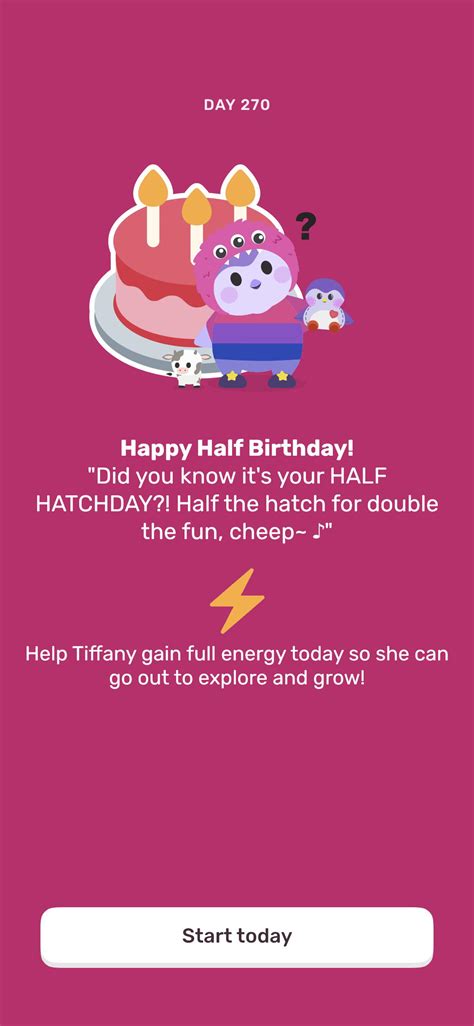 Happy Half Birthday To Me R Finch