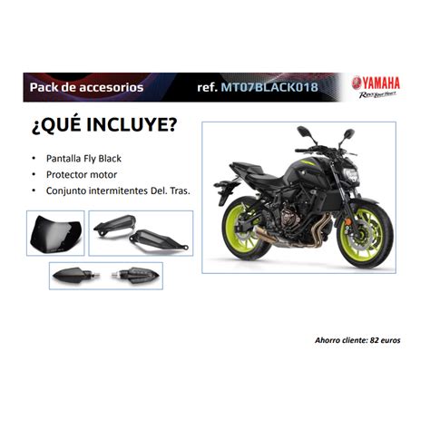 PACK ACCESORIOS ORIGINALES YAMAHA MT-07 MT07BLACK018