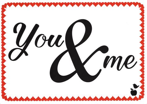 Postkarte Sprüche & Humor: "You & me"