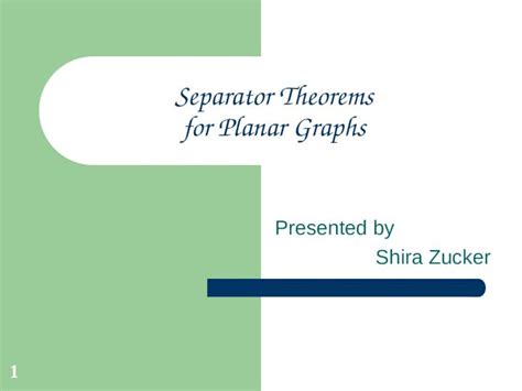 Ppt Separator Theorems For Planar Graphs Dokumentips