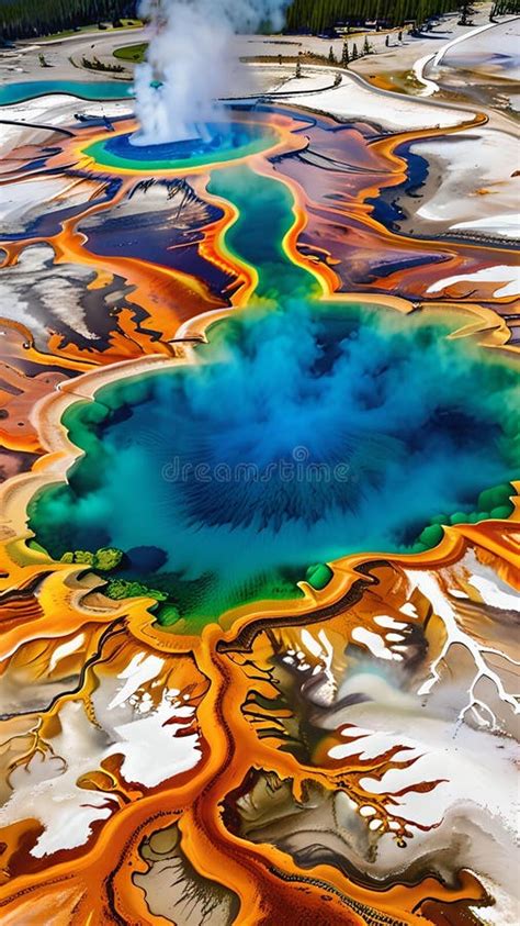 Grand Prismatic Spring A Vibrant Colorful Gem In Yellowstone S